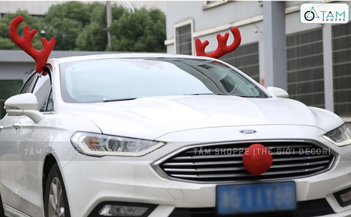 Set sừng tuần lộc gắn xe ô tô [02 sừng + 01 mũi] DOCHOIOTO-02