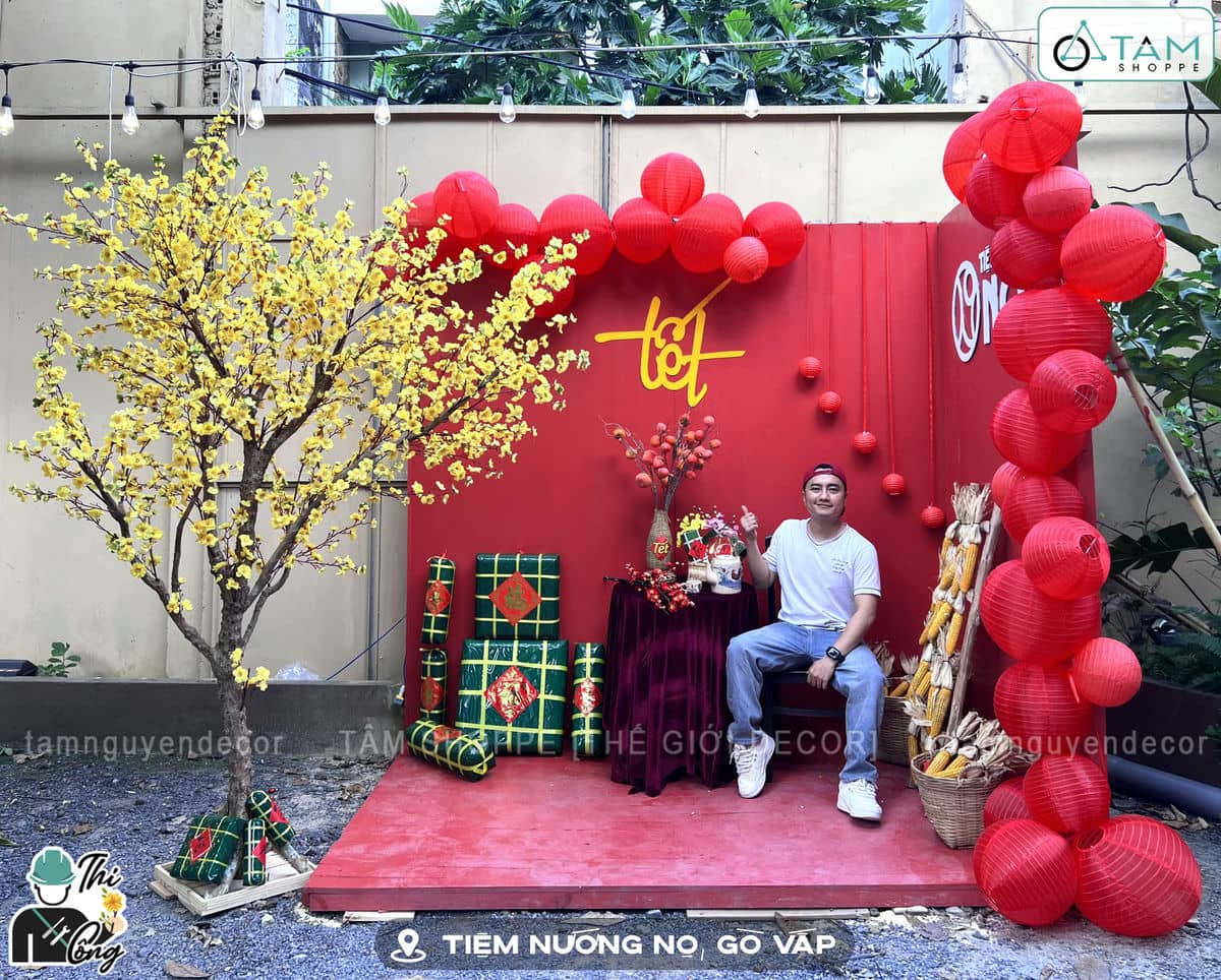Mẫu tiểu cảnh Tết đẹp