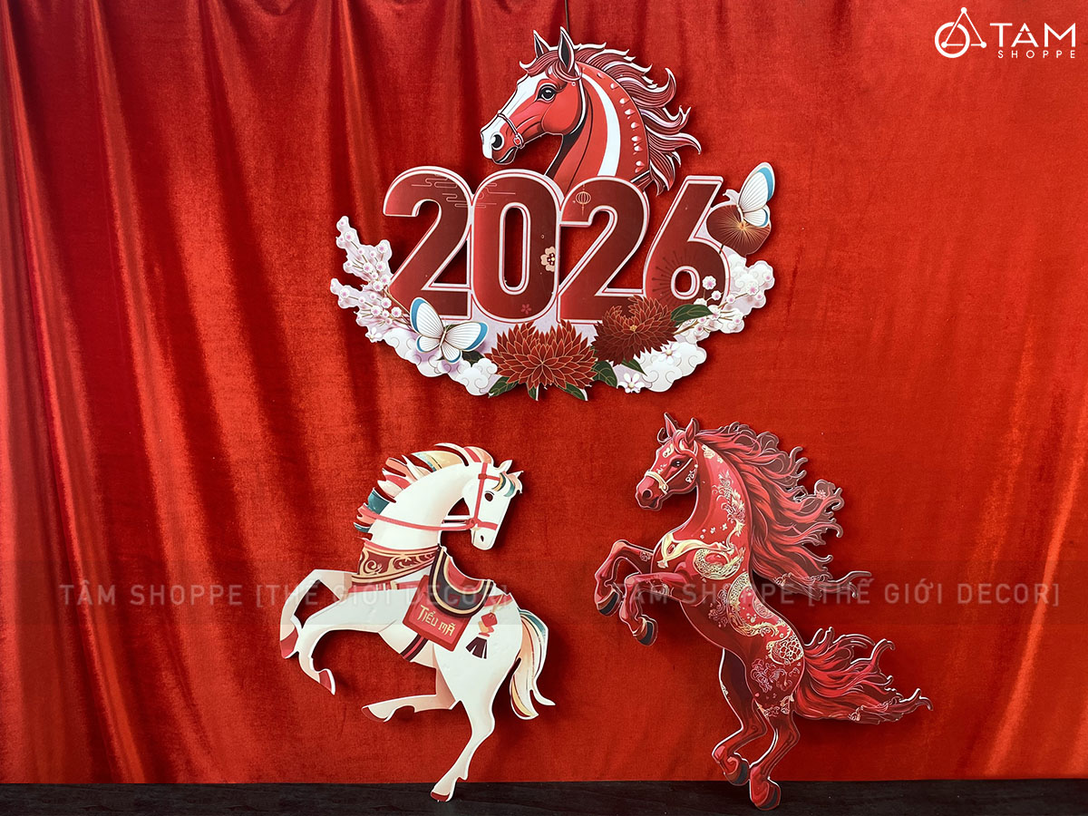 Tranh con ngựa treo trang trí Tết Bính Ngọ 2026 bằng Formex [Độc quyền ...