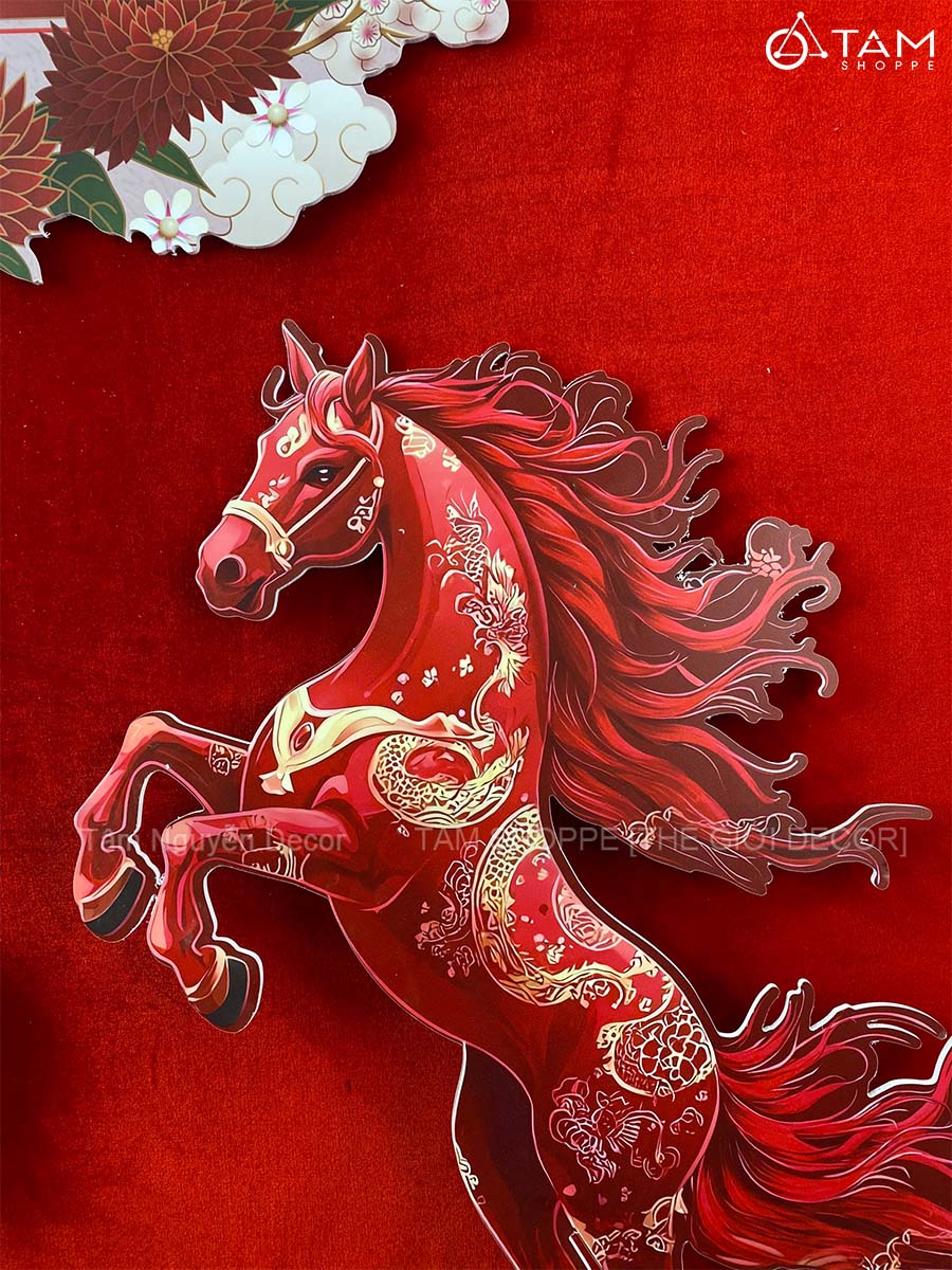 Tranh con ngựa treo trang trí Tết Bính Ngọ 2026 bằng Formex [Độc quyền ...